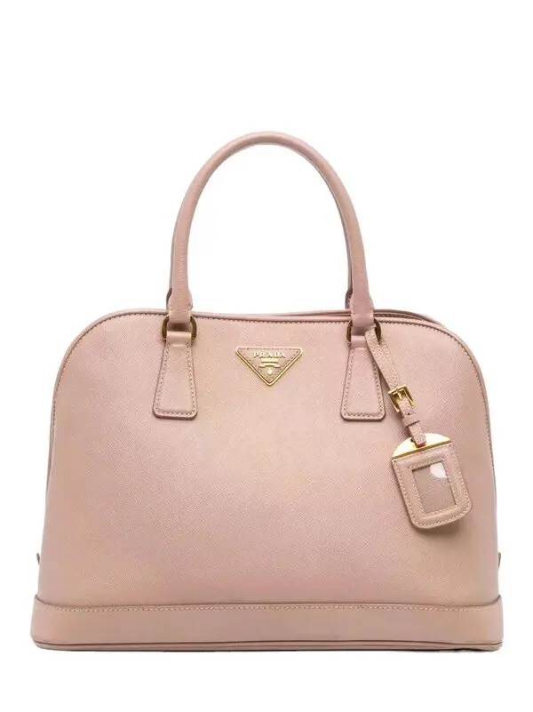 Prada Saffiano Lux Open Promenade Satchel - Brown