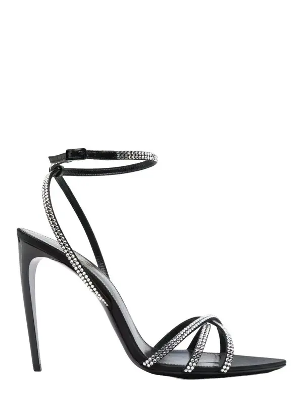 Saint Laurent 105mm Ava Sandals - Black
