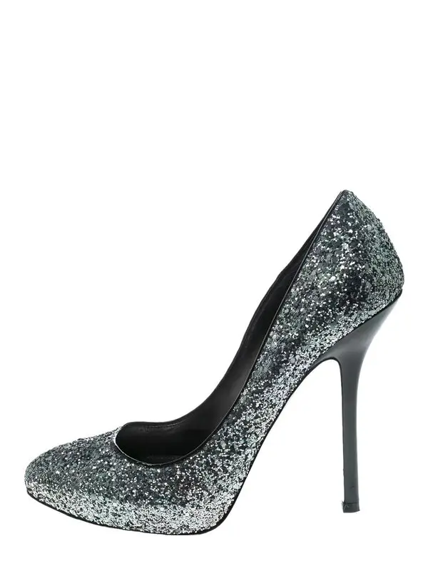 Miu Miu 130mm Glittered Pumps - Metallic