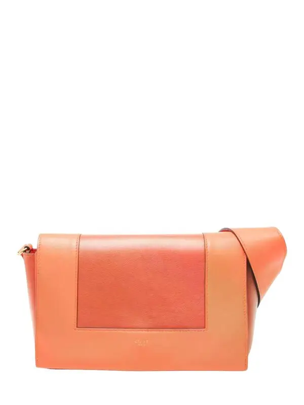 Celine 2018 Leather Frame Shoulder Bag - Orange