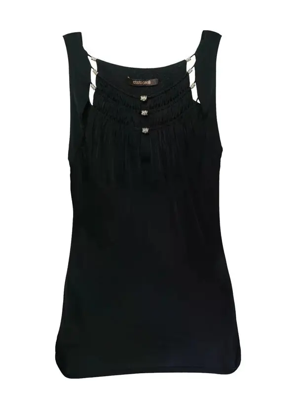 Roberto Cavalli Embellished Sleeveless Top - Black