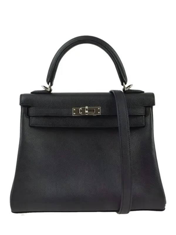 Hermès 2009 Kelly 25 Retourne Two-way Handbag - Black
