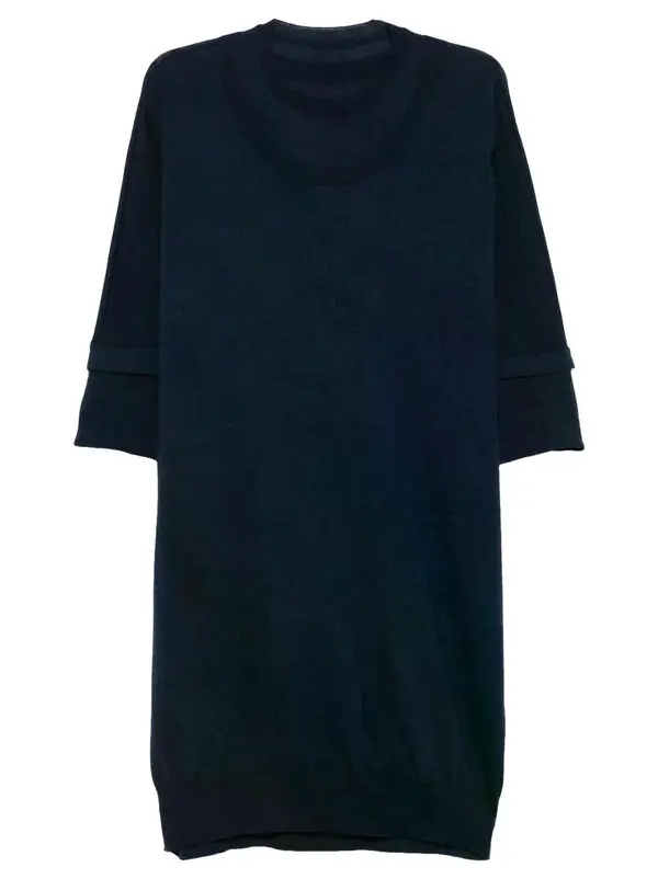 Maison Martin Margiela 2010s Layered Midi Dress - Blue