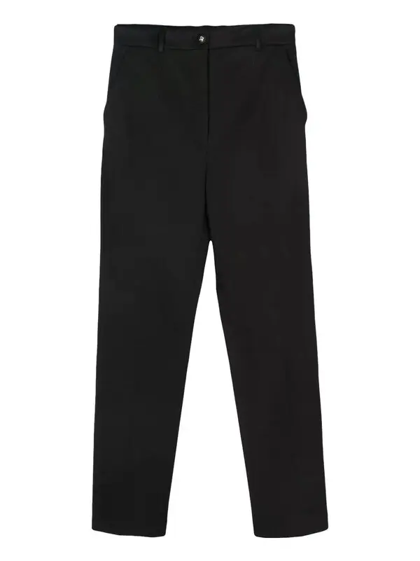 Dolce & Gabbana Milano-rib Tapered Trousers - Black
