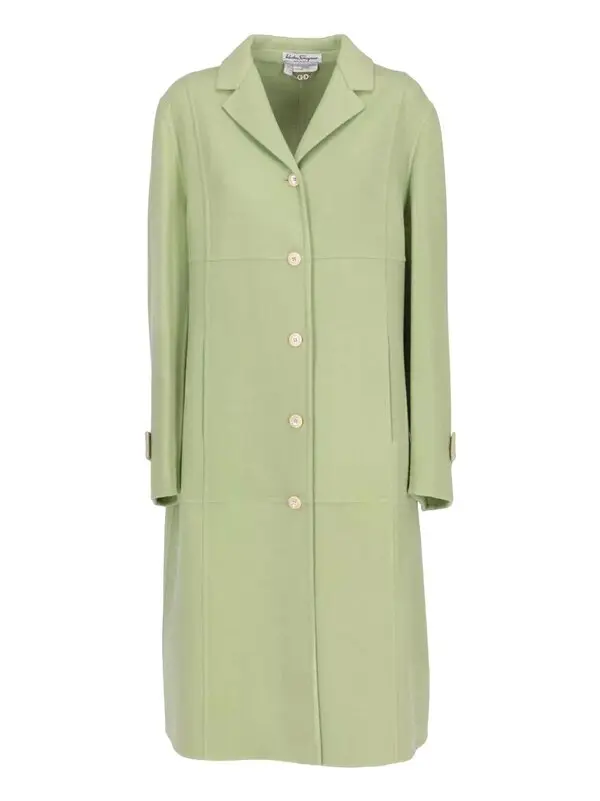 FERRAGAMO 1970s Wool Coat - Green