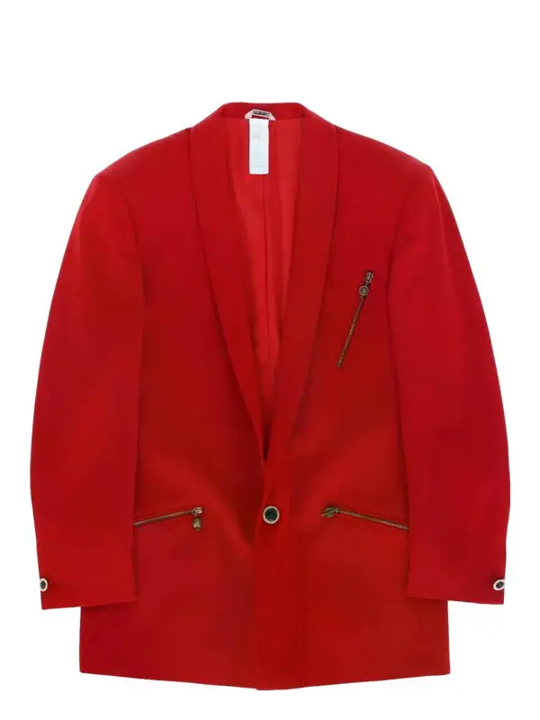 Versace 1980s Single-breasted Blazer - Red