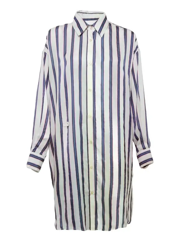 ISABEL MARANT VINTAGE Vintage Striped Shirt Dress - White