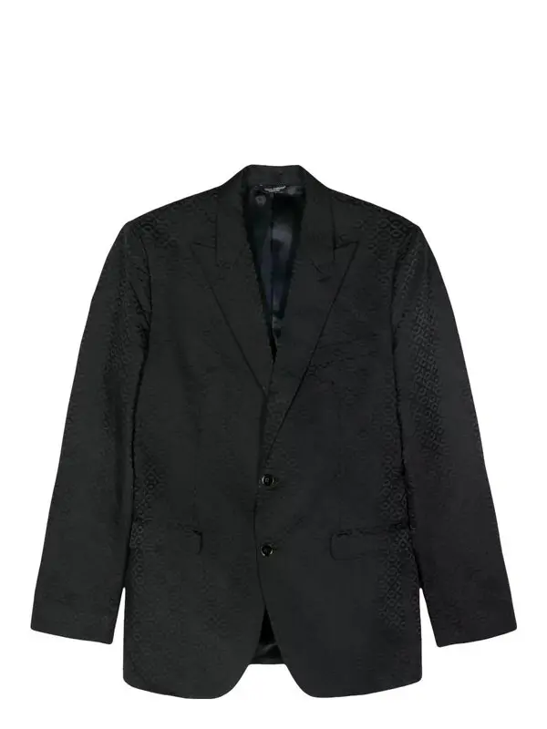 Dolce & Gabbana 2000s Patterned-jacquard Blazer - Black
