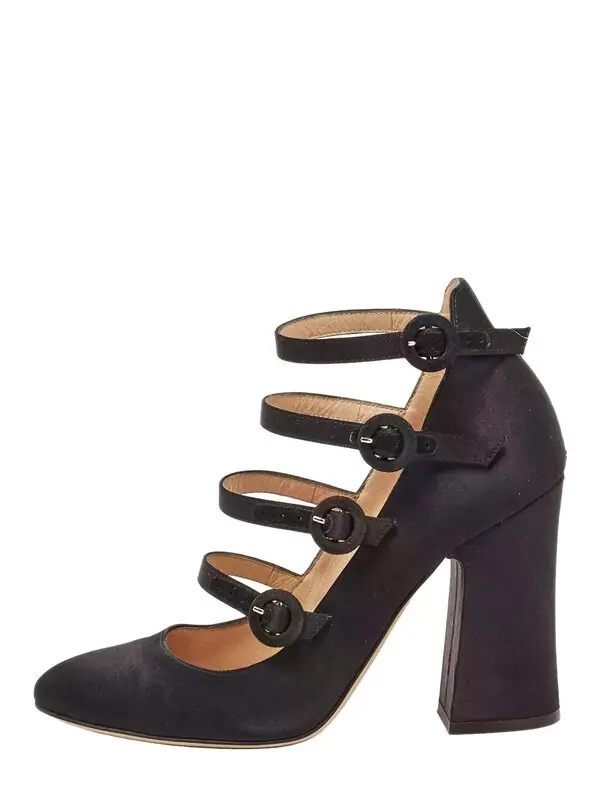 GIANVITO ROSSI 100mm Buckled Pumps - Black