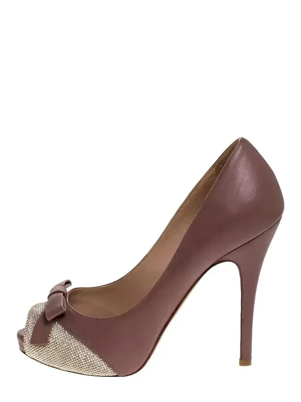 Valentino Garavani 120mm Peep-toe Pumps - Brown