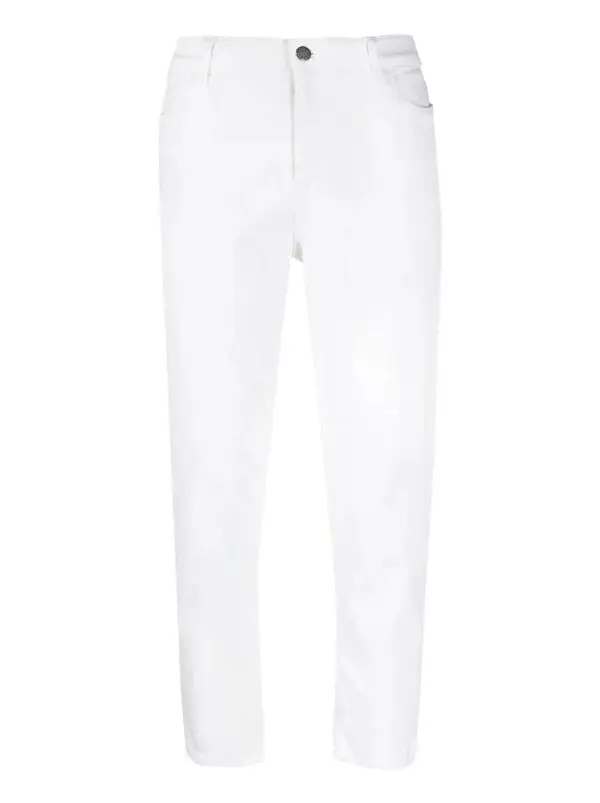 Prada 2000s Cropped Jeans - White