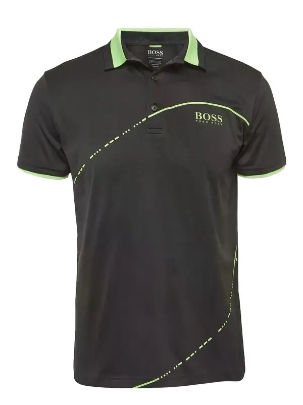 BOSS 2024 Logo-print Polo Shirt - Black