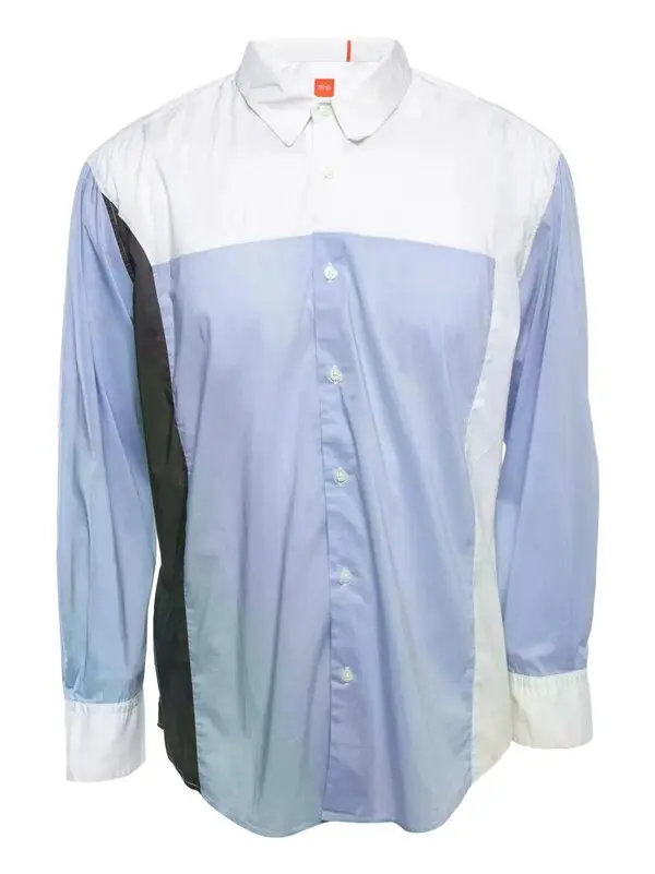 BOSS Panelled Cotton Shirt - White