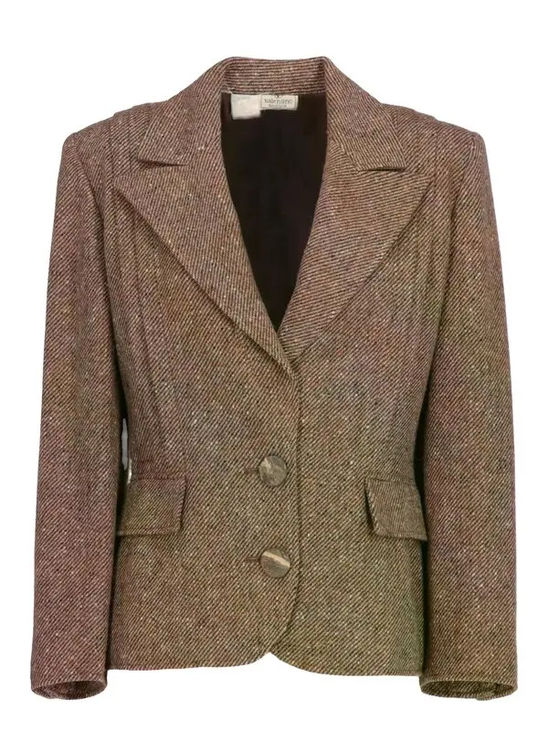 Valentino Garavani 1980 Herringbone Wool Jacket - Brown