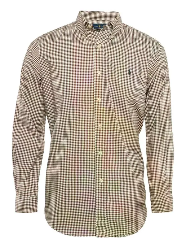 Ralph Lauren Gingham-check Long-sleeve Shirt - Brown