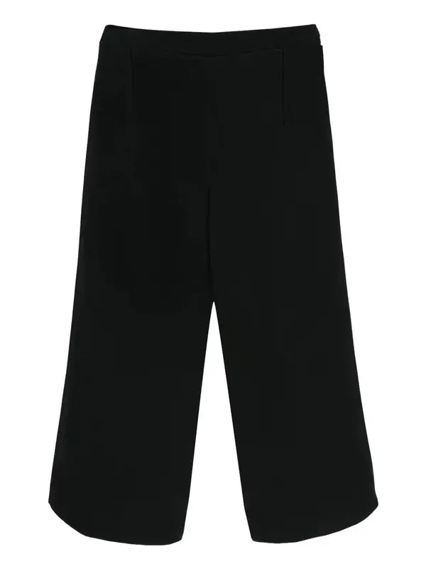Giorgio Armani 2000s Mid-rise Cropped Trousers - Black
