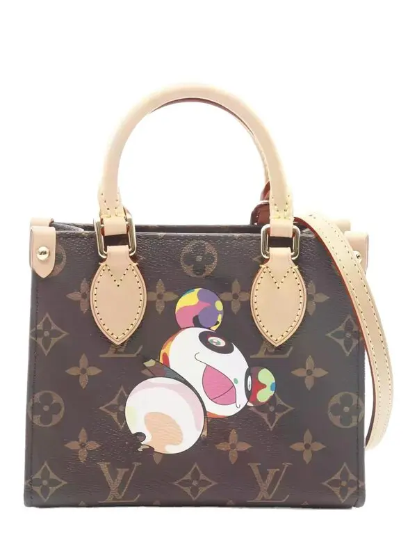 LOUIS VUITTON X Takashi Murakami On The Go Bb Tote Bag - Brown