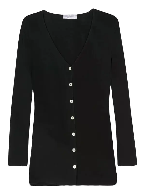 Dolce & Gabbana 1990s Ribbed-knit Cardigan - Black