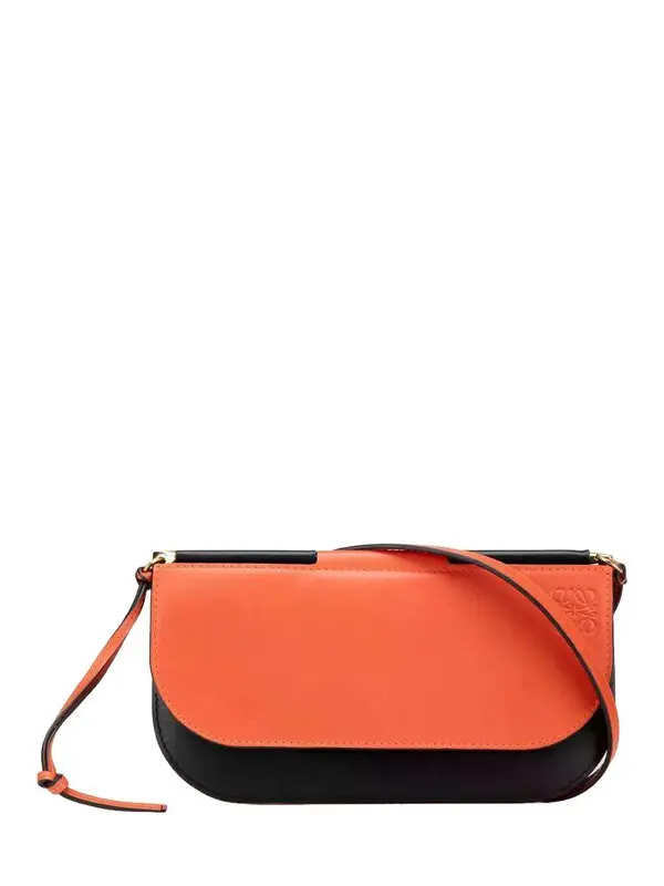 Loewe Bicolor Leather Gate Pochette Crossbody Bag - Black