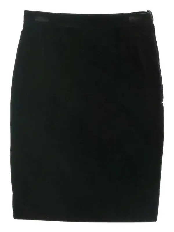 Saint Laurent 1970s Velvet Skirt - Black
