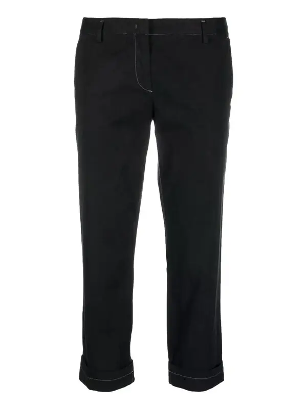 Prada 2000s Low-rise Cropped Trousers - Black