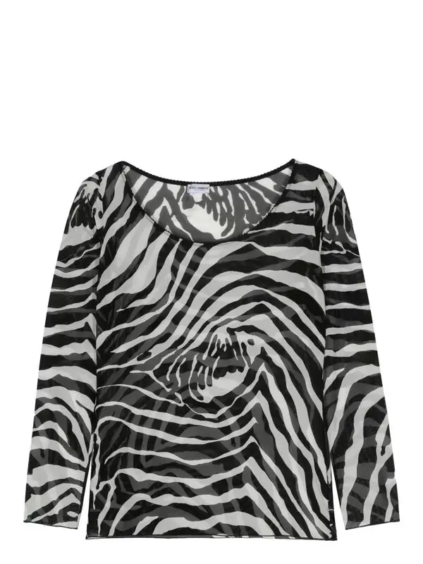 Dolce & Gabbana Zebra-print Blouse - Black