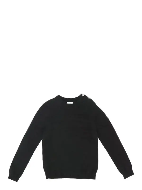 Jean Paul Gaultier 1990 Logo-appliqué Wool Jumper - Black