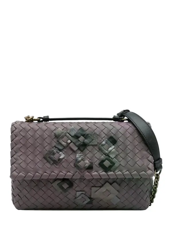 Bottega Veneta Small Nappa Intrecciato Olimpia Shoulder Bag - Purple