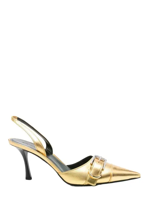 Givenchy 75mm Voyou Slingback Pumps - Gold