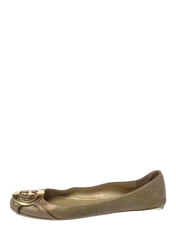Gucci Interlocking G Ballet Flats - Gold