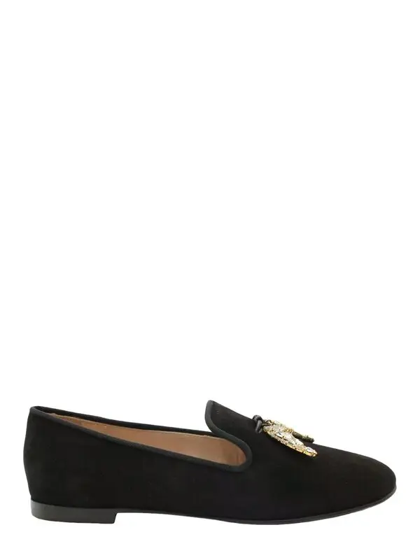GIUSEPPE ZANOTTI Embellished Loafers - Black