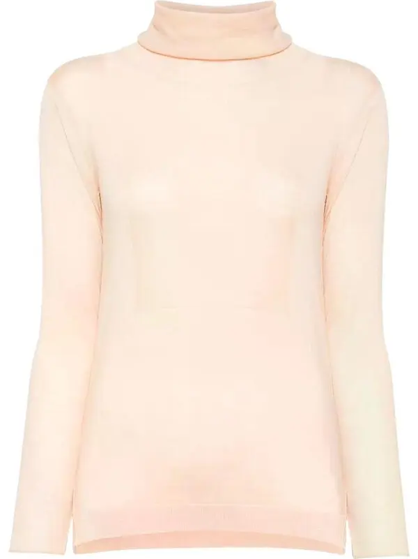 Chloé Turtleneck Cashmere Sweater - Pink