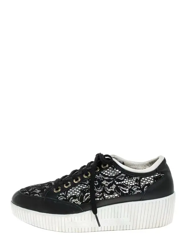 Dolce & Gabbana Lace-panelled Sneakers - Black