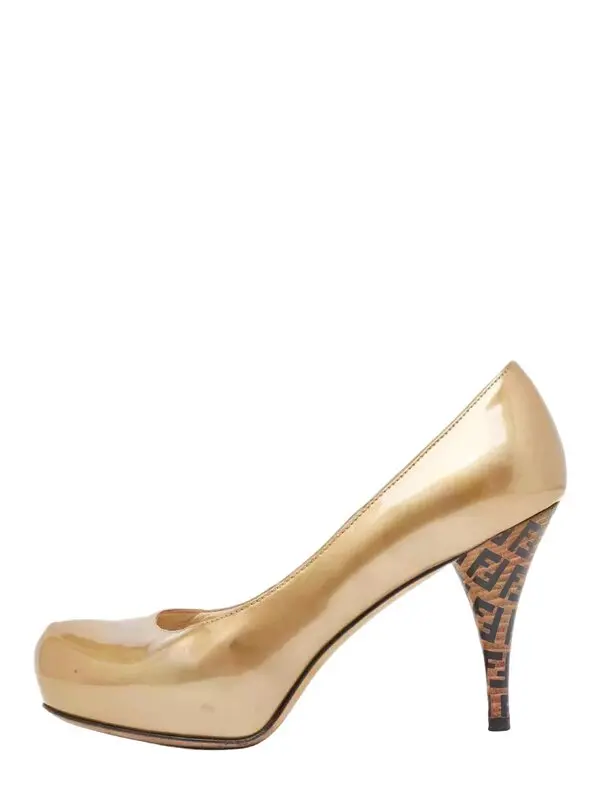 Fendi Patent-leather Pumps - Gold