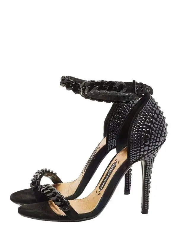 TOM FORD 110mm Chain Embellished Sandals - Black