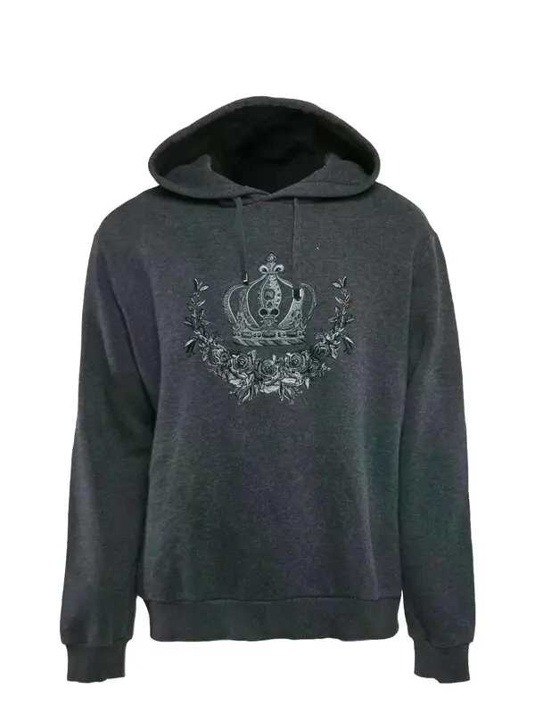 Dolce & Gabbana Crest-motif Hoodie - Grey