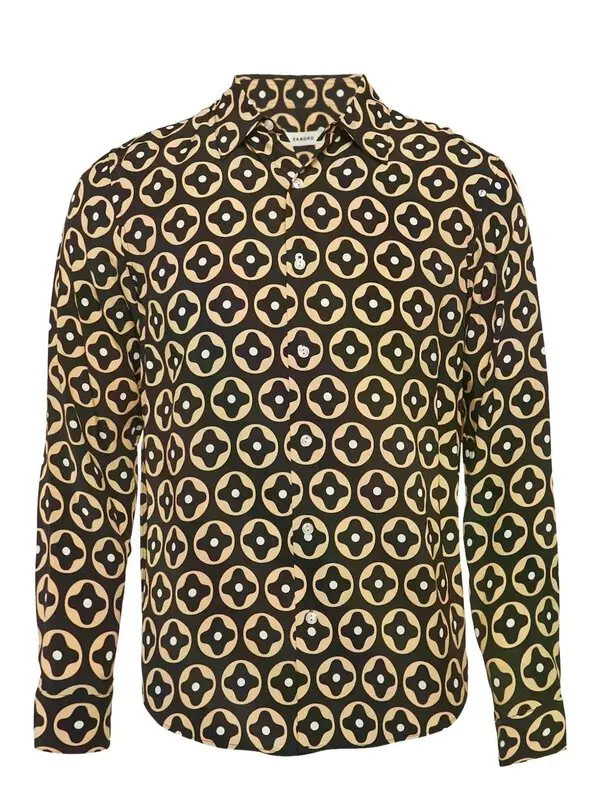 Sandro Geometric-print Shirt - Brown