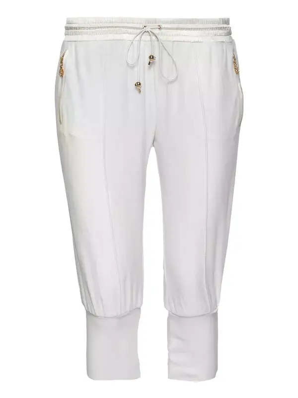 Roberto Cavalli Zip Pocket Drawstring Trousers - White