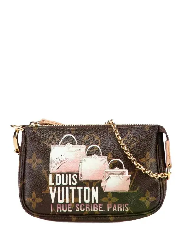 LOUIS VUITTON Monogram Affiche Mini Pochette Accessoires Handbag - Brown