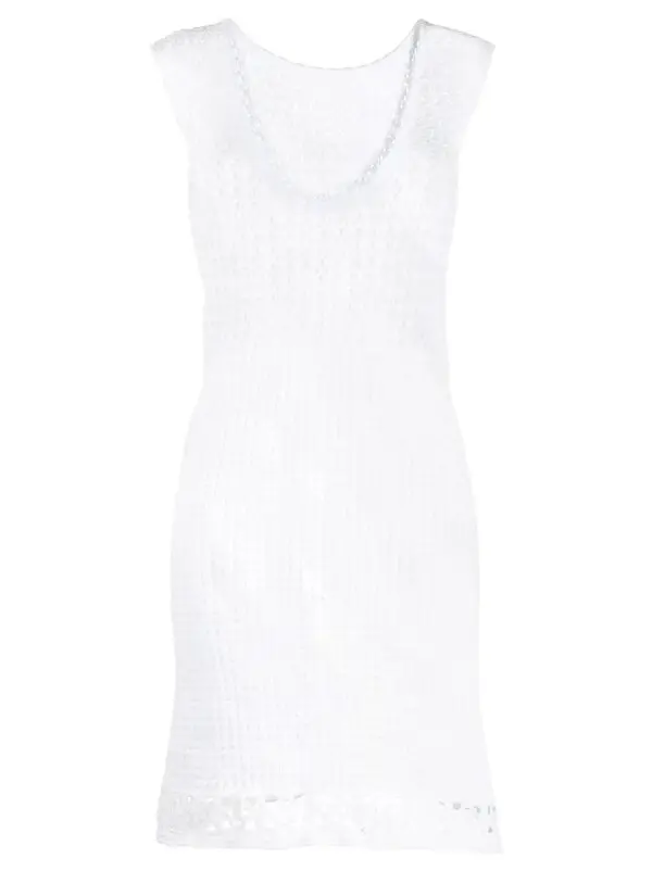 Prada Crochet Cotton Dress - White