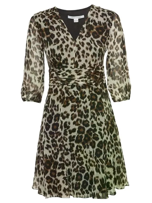 Diane Von Furstenberg Leopard-print Silk Dress - Neutrals