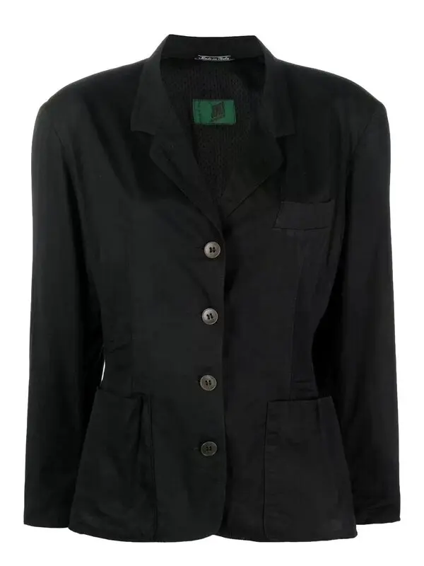 Jean Paul Gaultier 1980s Narrow Notch Lapels Blazer - Black