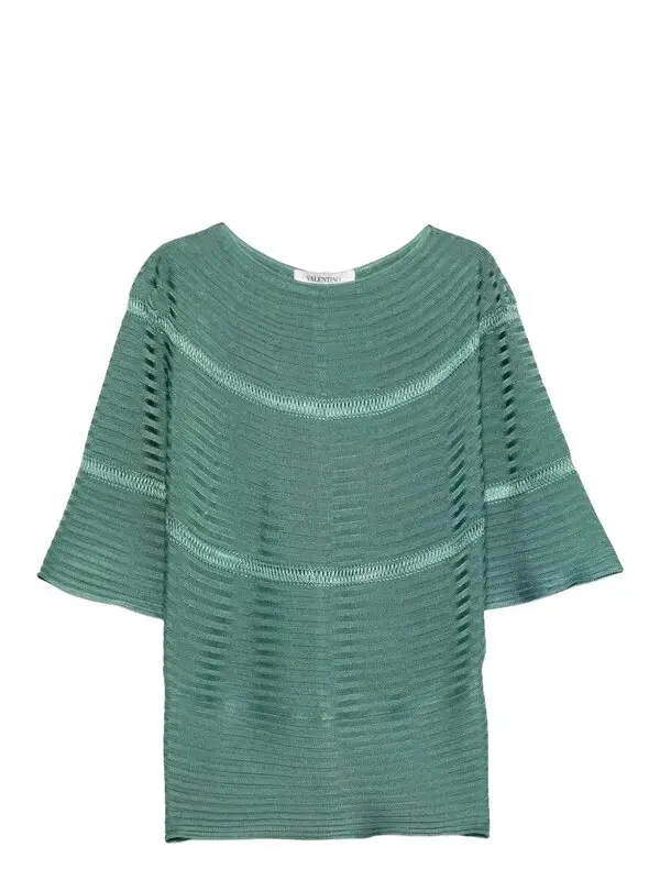 Valentino Garavani 2000s Ribbed-knit Top - Green