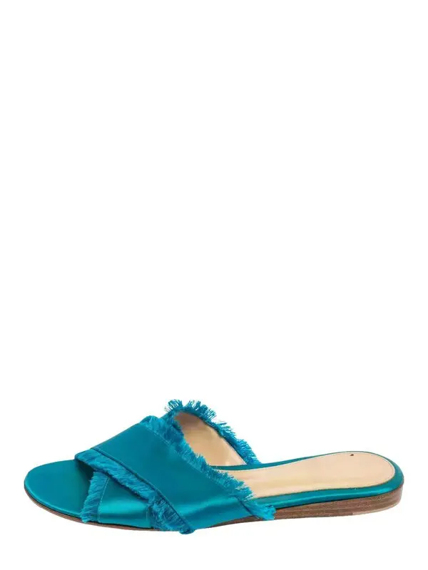 GIANVITO ROSSI Crisscross-fringed Sandals - Blue
