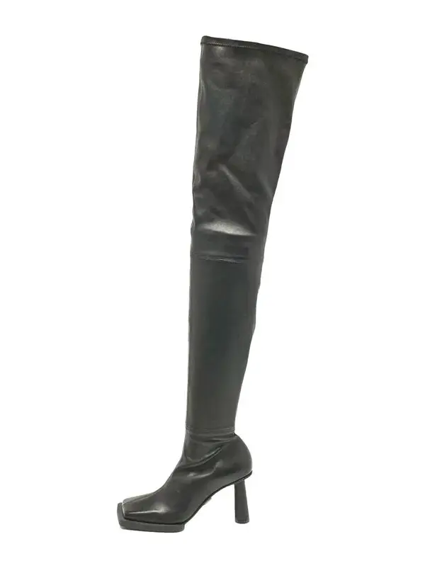 Jacquemus Leather Over-the-knee Heeled Boots - Black