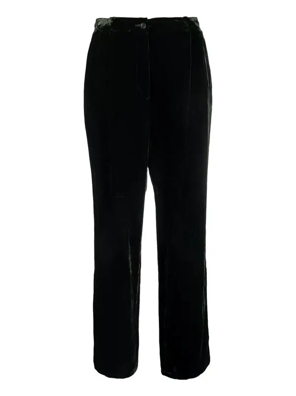 Valentino Garavani 1980s Straight-leg Velvet Trousers - Green