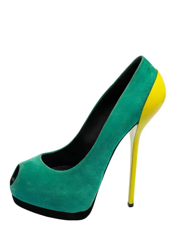 GIUSEPPE ZANOTTI Color-block Pumps - Green