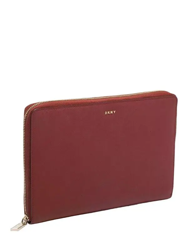 Dkny Bryant Leather Clutch Bag - Brown