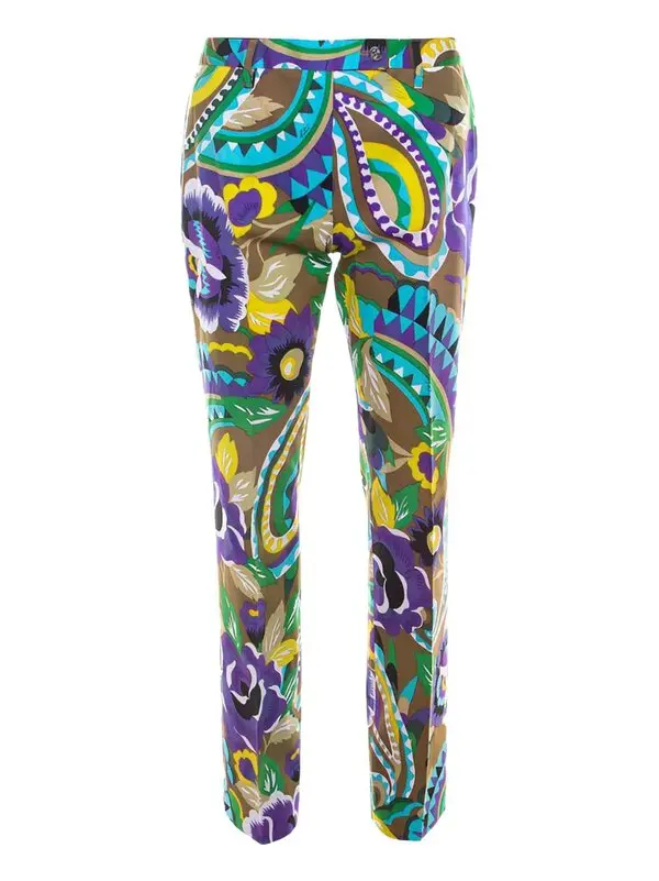 Etro Paisley-print Trousers - Blue