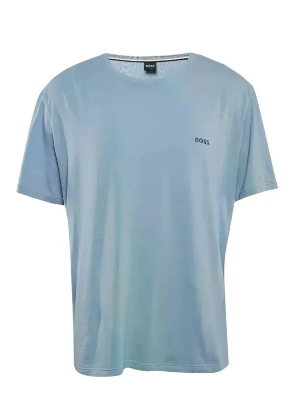 BOSS Logo-embroidered T-shirt - Blue